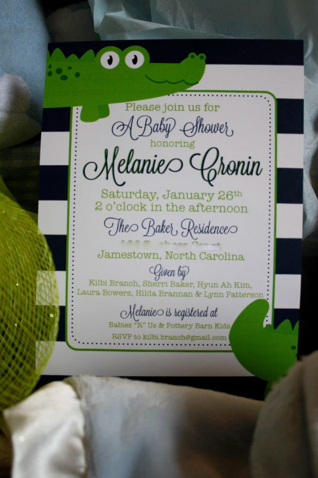 kilbi branch designs: Alligator Baby Shower Wreath