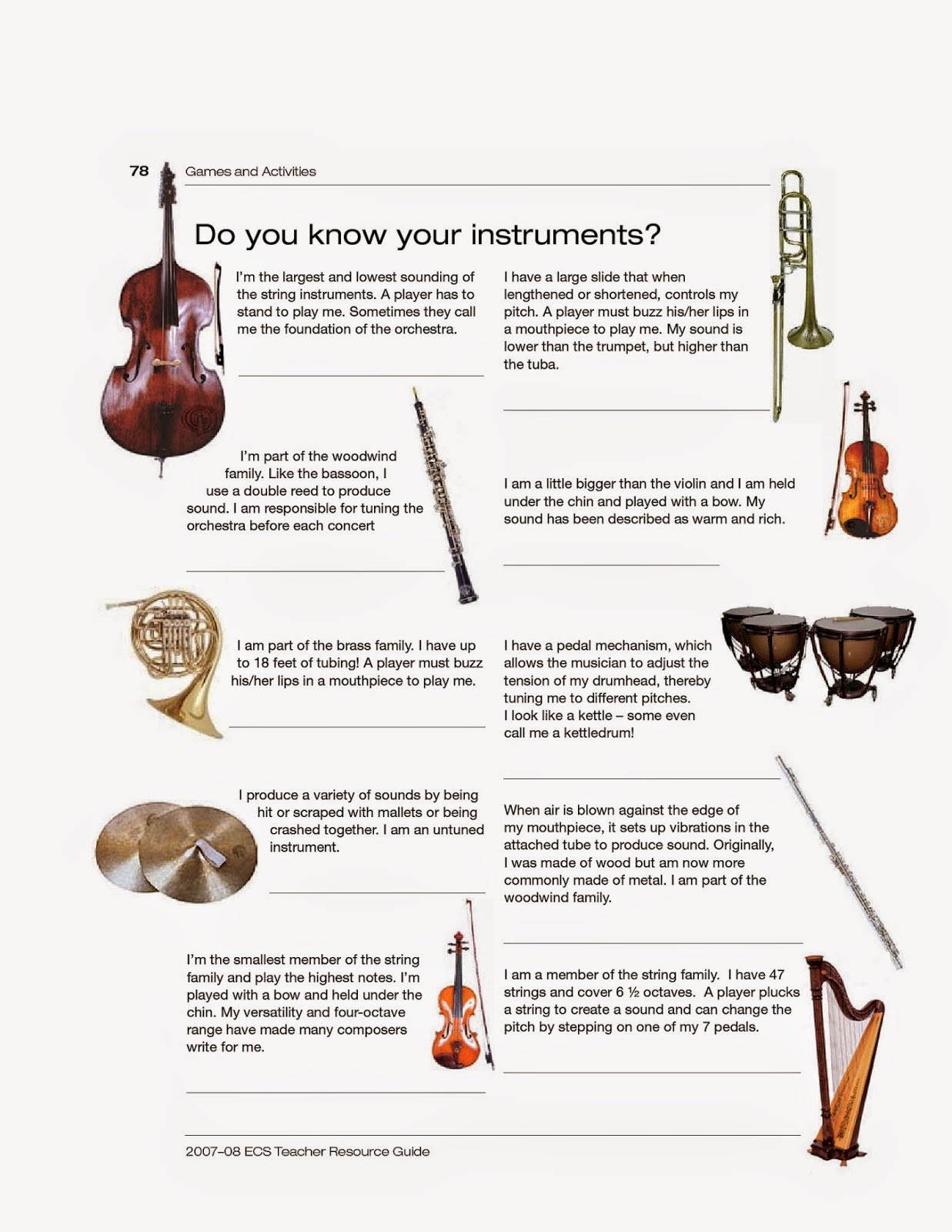 Miss Jacobson's Music: INTRODUCTION TO MUSICAL INSTRUMENTS and the ...