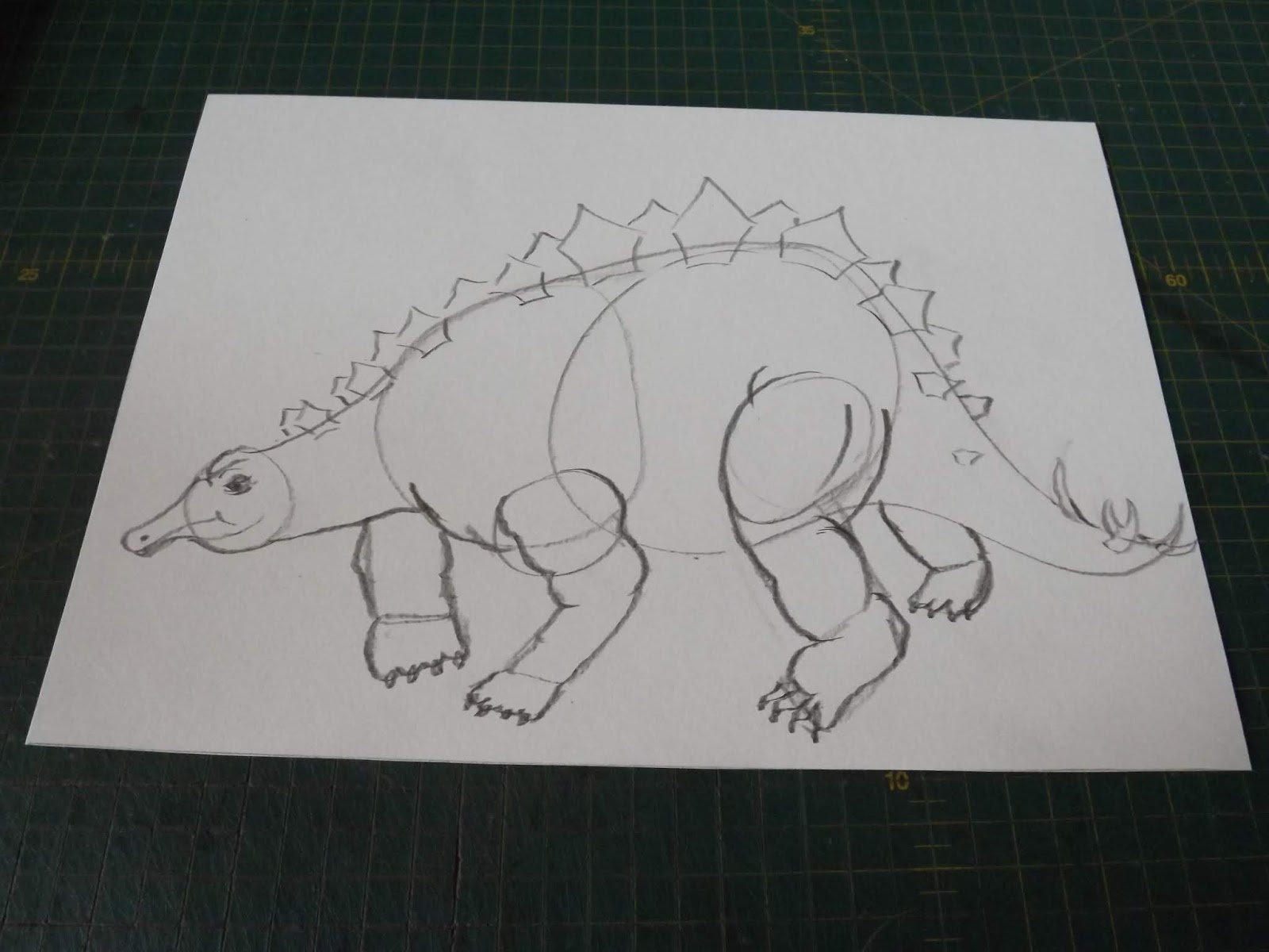 A Pretty Talent Blog: How to draw: A Stegosaurus