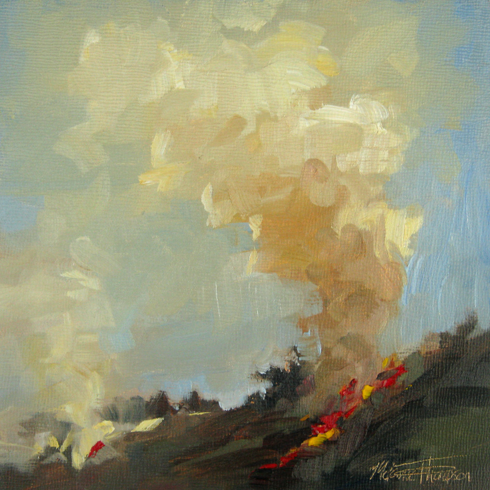 Daily Paintings by Melanie: Dirty Burn - Wildfire Oil Painting by ...