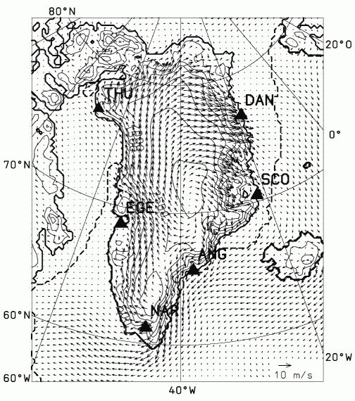 Wings Over Greenland II: Katabatic winds