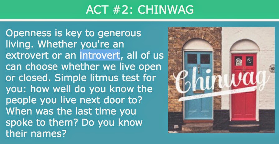 Vic the Vicar!: 40ACTS - Day 2 Chinwag