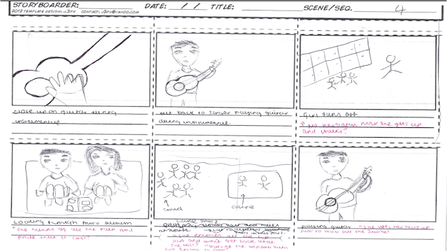 Miriam's Media Blog: Storyboard for Our Music Video
