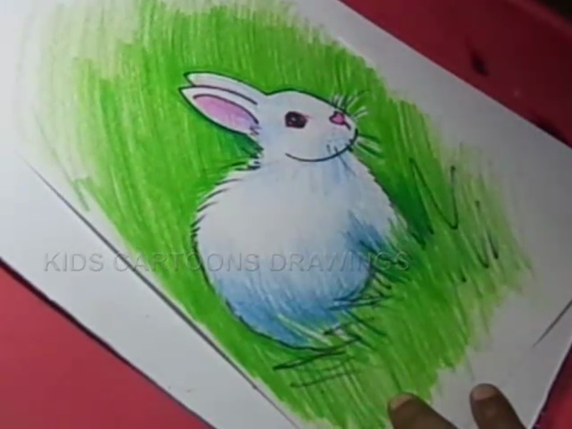 KIDS CARTOON DRAWINGS: How to Draw white Rabbit Drawing