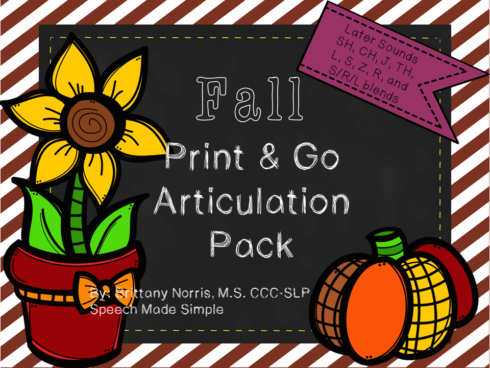 Speech Made Simple: Print and Go Articulation Packs!