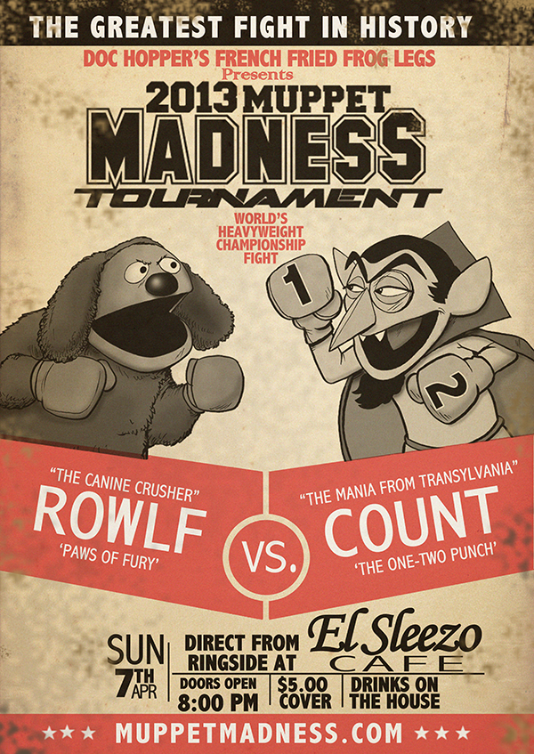 DURKINWORKS: 2013 Muppet Madness Tournament poster
