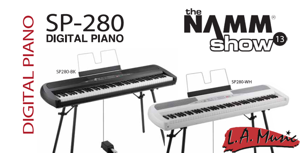New from NAMM 2013: Korg SP-280 Digital Piano ~ L.A. Music Network