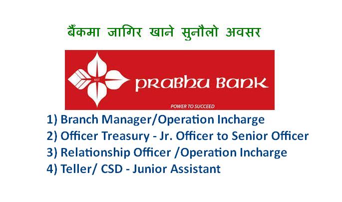 Prabhu Bank Career - Latest Vacancy from Prabhu Bank Limited ...
