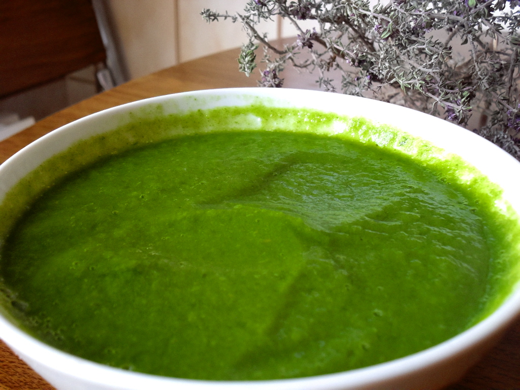 kocinatura: Crema de verduras ( verde...pero verde verde)