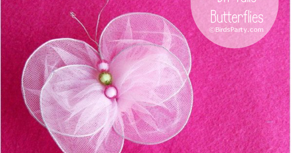 DIY New-Sew Tulle Butterflies Tutorial - Party Ideas | Party Printables ...