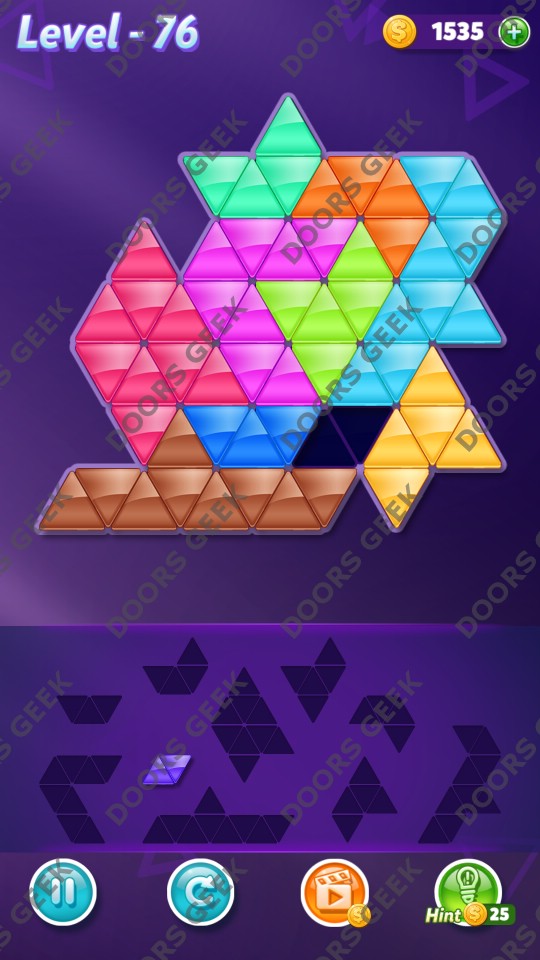 Block! Triangle Puzzle Master Level 76 Solution ~ Doors Geek