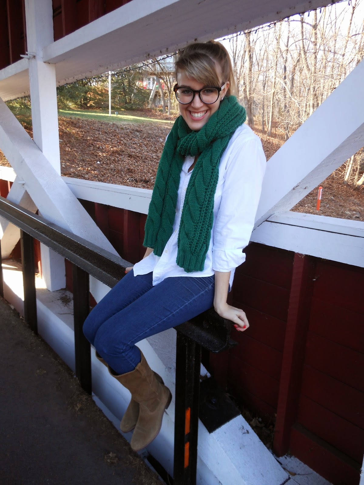 dress in sparkles: spectacles and a cozy scarf