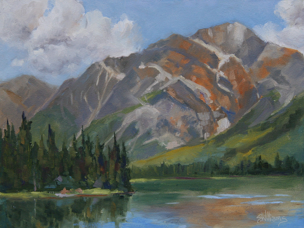 Sharon Lynn Williams' Art Blog: "Pyramid Mountain - Jasper", plein air ...