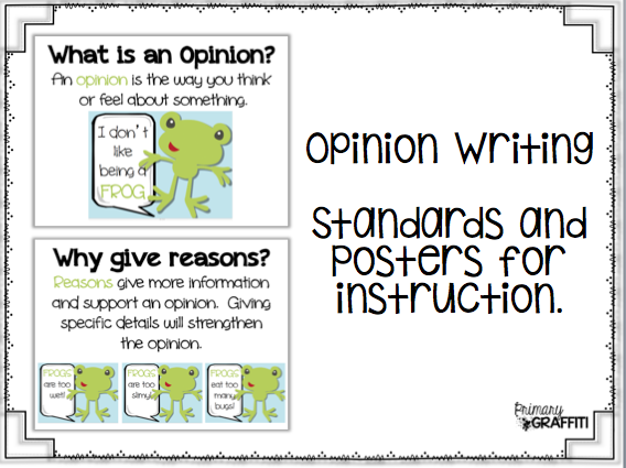 Primary Graffiti: I Don't Want To Be A Frog {Opinion Book Companion}