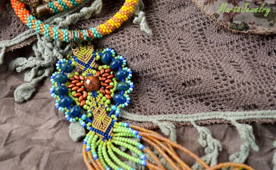 Gemstone Micro-Macrame Jewelry by MartaJewelry / The Beading Gem