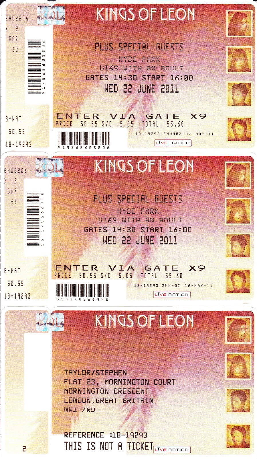 Sight and Sound: CONCERT TICKETS FROM LONDON