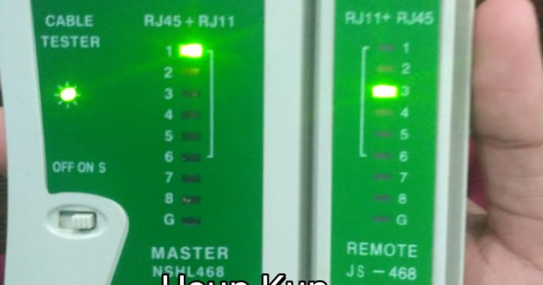 Urutan Lampu LAN Tester Pada Kabel Stright dan Cross - Cak Edukasi