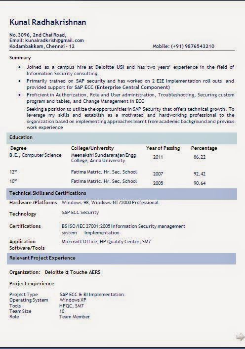 detailed cv format