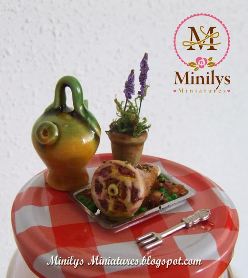 Minilys Miniatures: Truco Fimo: mini asado jugoso