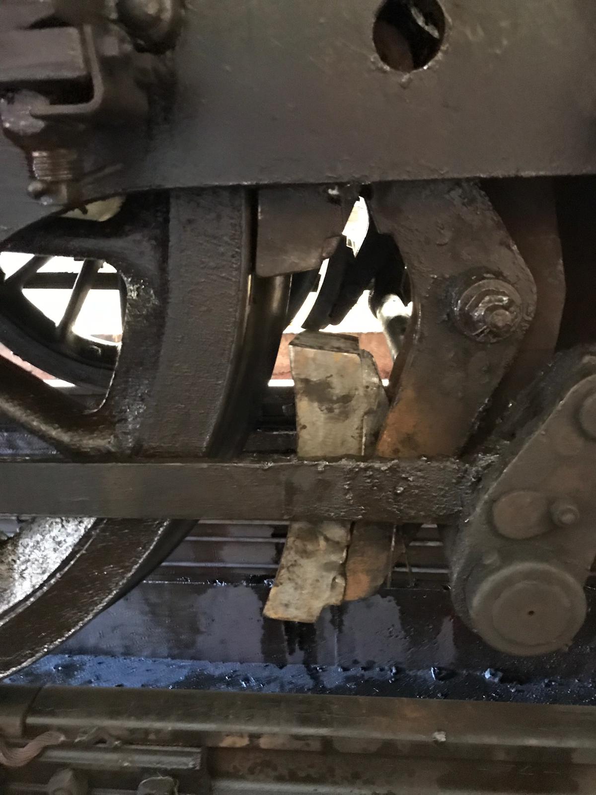 North Tyneside Steam Railway: 08915s brake block fitting