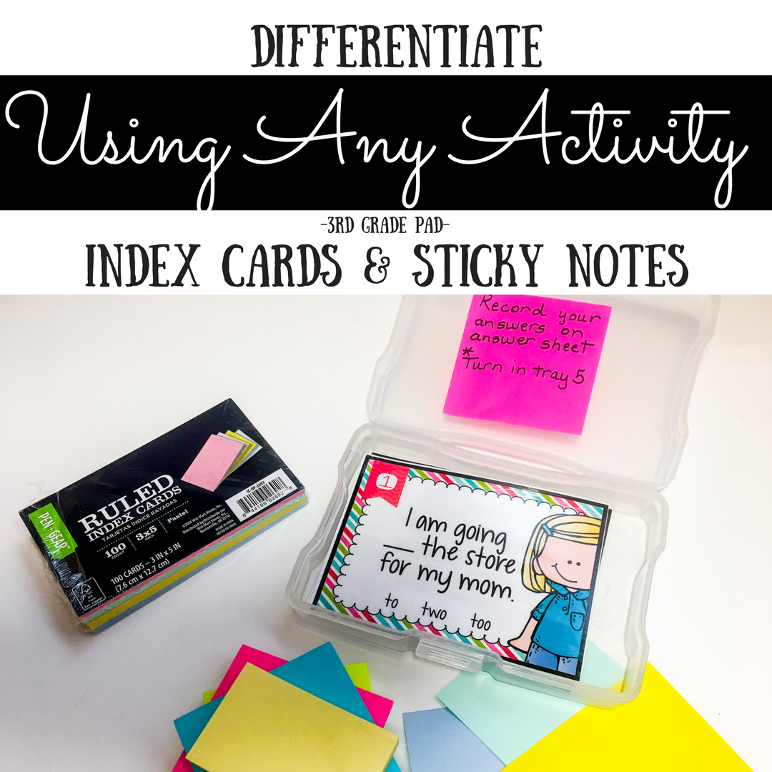 Differentiate Centers Using Simple Color Coding - 3rd Grade Pad