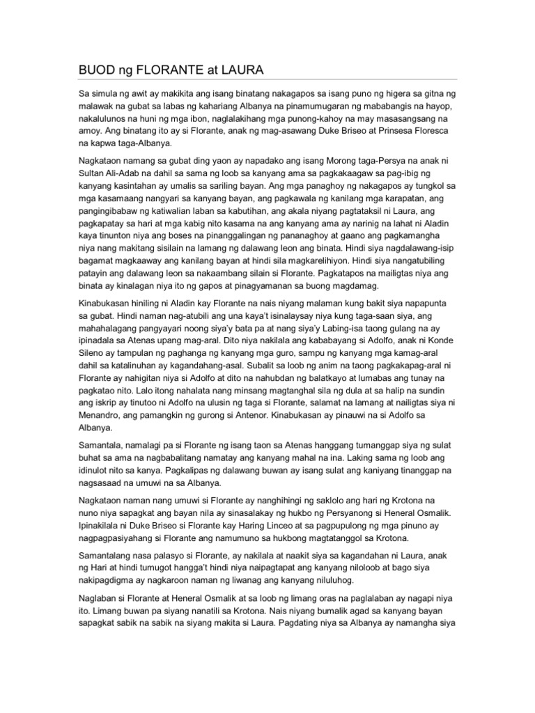 prinsesa floresca sa florante at laura - philippin news collections