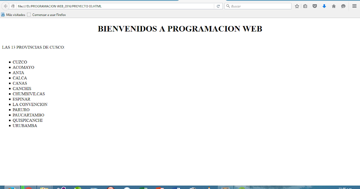 CODIGOS HTML: PROYECTO 03