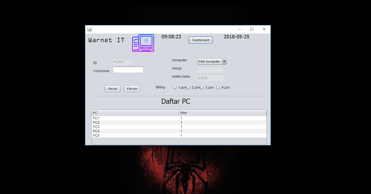 Billing warnet java netbeans - productlasopa