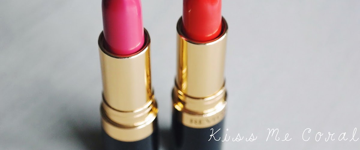 Revlon Super Lustrous Lipsticks Crème in Kiss Me Coral & Pink Velvet ...
