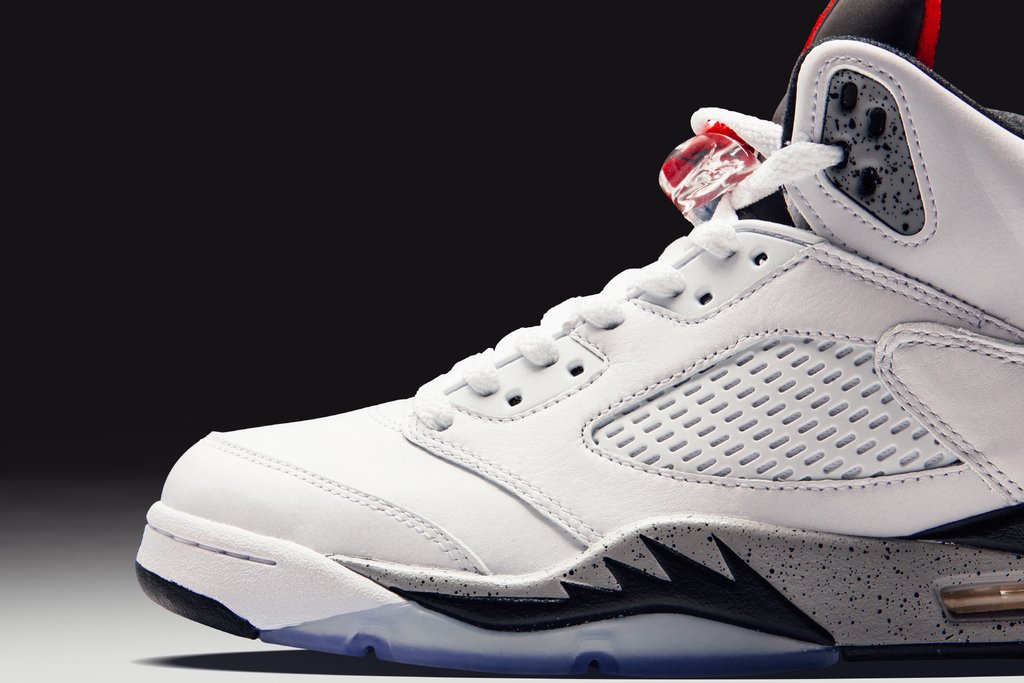 Tênis de Basquete - Air Jordan 5 White Cement - STREETBALL
