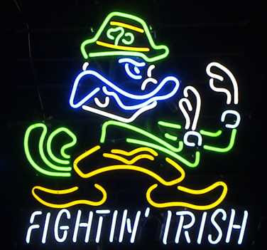 Wiki Neon Sign Blog: NCAA NOTRE DAME FIGHTING IRISH College Beer Bar ...