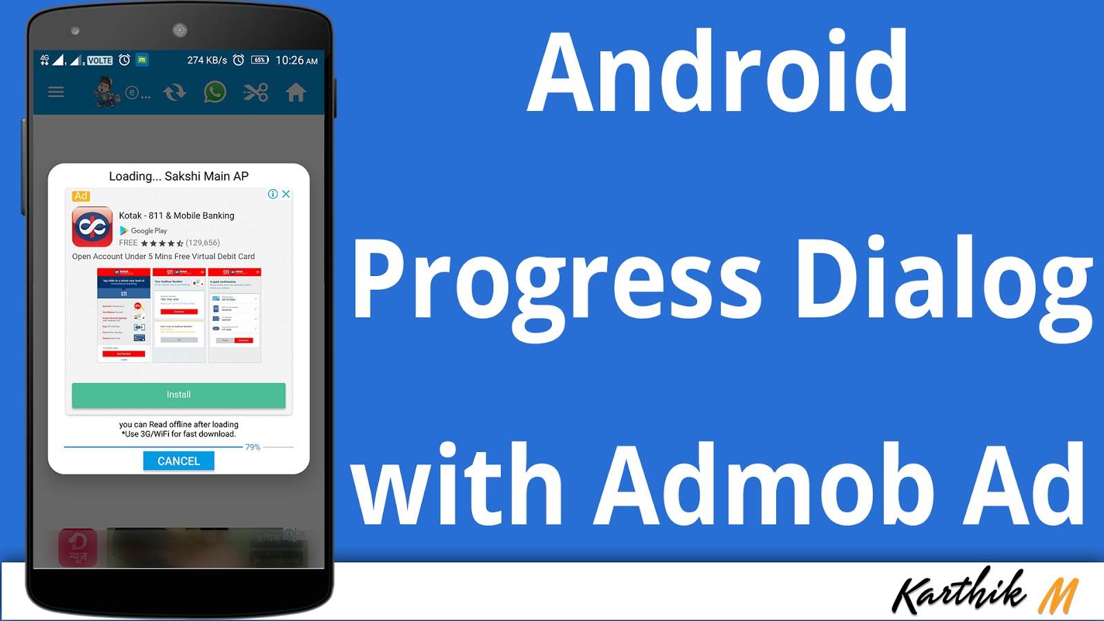 Android Progress Dialog with Admob Native Ad with loading percentage ...