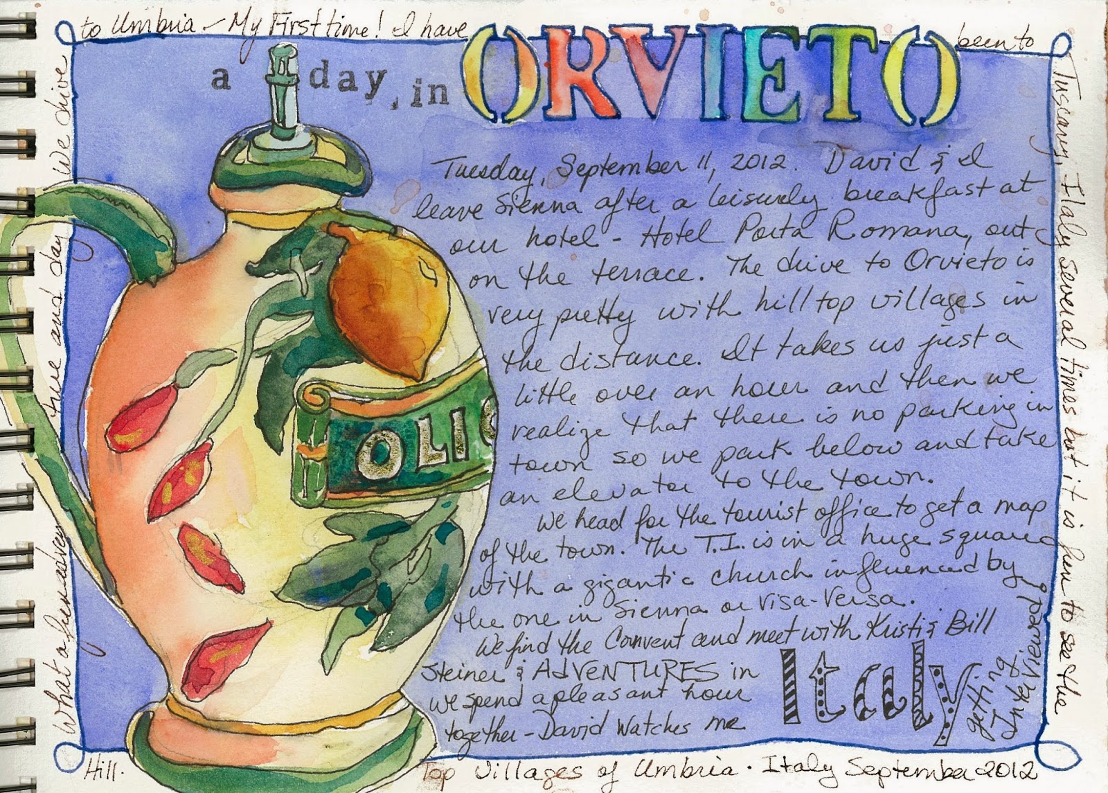 Keeping a Watercolor Journal – Umbria, Italy – Jacqueline Newbold