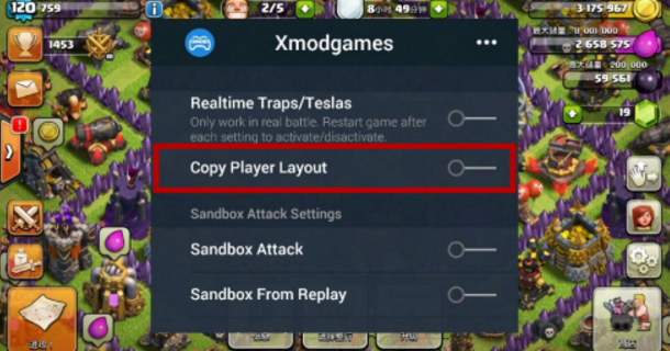 Xmod: Copy Player Layout for COC