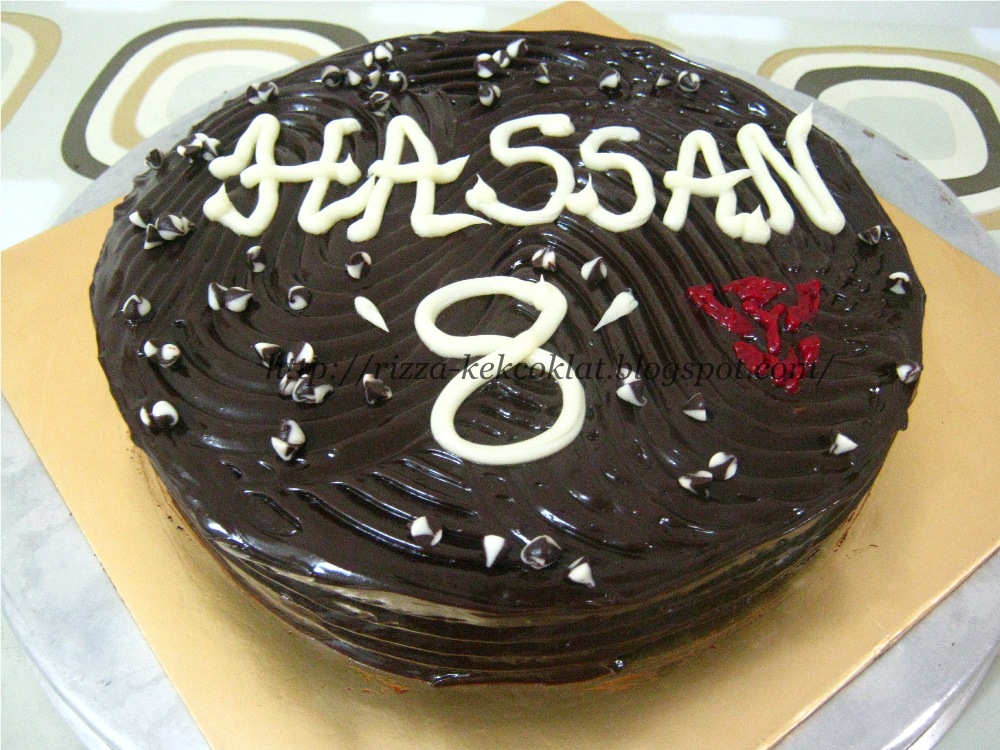 Rizza Kek Coklat: Chocolate Mud Cake - (pelbagai bentuk & saiz)