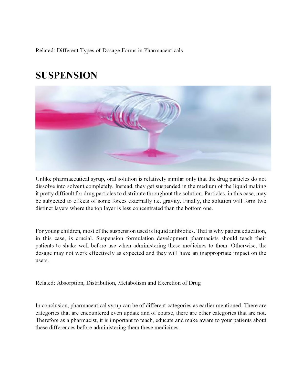 What is Different between Oral Syrup and Suspension - Drugsguides