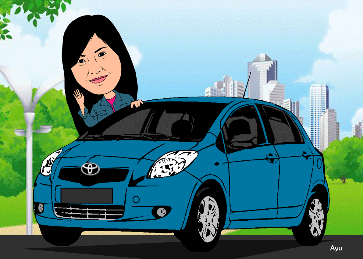jasa karikatur murah: Karikatur Tema Mobil