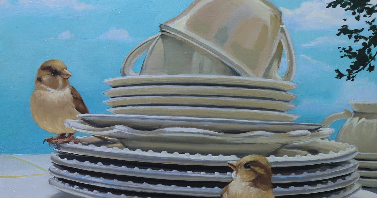 Helen Griffiths Art: Staying for Lunch - Sold