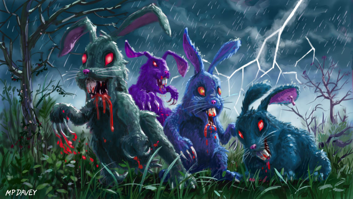 Martin Davey Illustration and Fine Art: Zombie Killer Rabbits