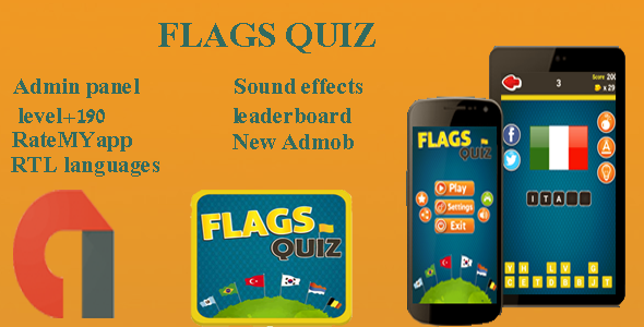 Flags Quiz - Android Game - Code List Riskin