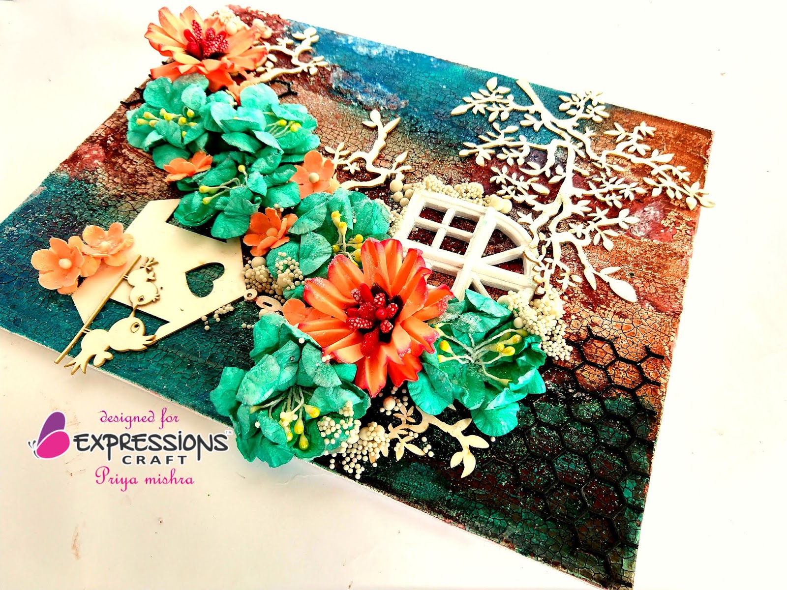 Priya Mishra Blog: Mixed Media Canvas for Expressions Craft
