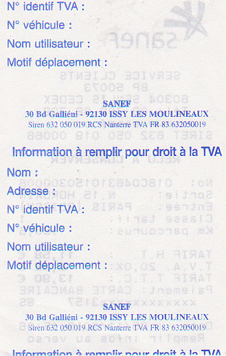 The traveler's drawer: SANEF (France). Reçu autoroute de Paris (Roissy ...