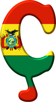 Alfabeto con la Bandera de Bolivia. - Oh my Alfabetos!