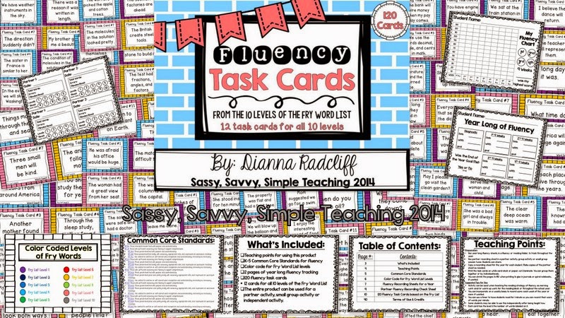 Teacher Deals and Dollar Steals!: ***Fluency Task Cards*** & MORE!