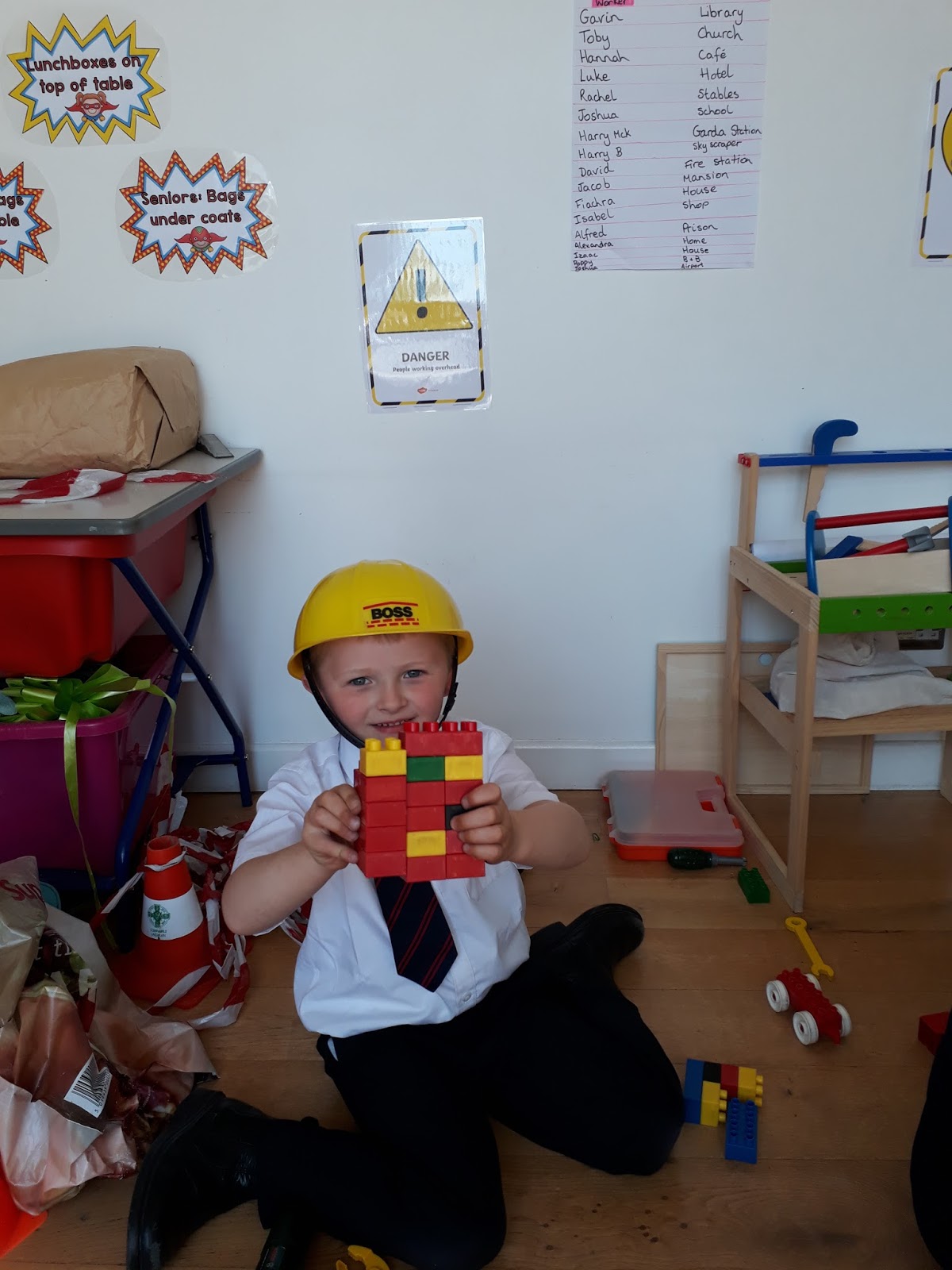 Ms. Keane's Classroom: Junior Infant Builders at Work!