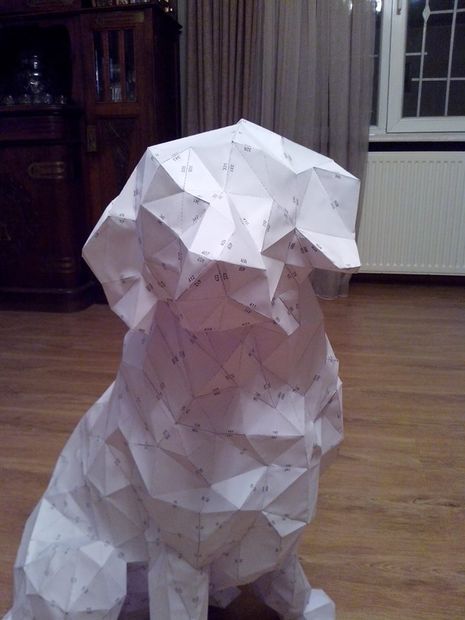 Labrador Retriever Paper Sculpture | Paperized Crafts