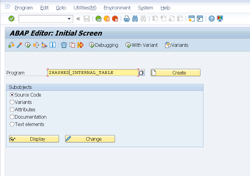 SAP TECH: Example for Hashed Internal Table