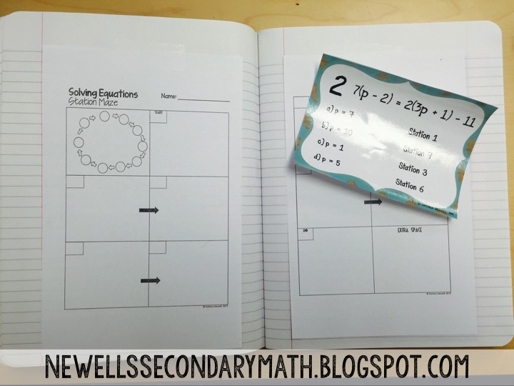 Solving Equations Maze | Mrs. Newell's Math