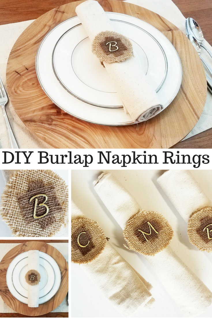 Erin Reed Makes: How to Make Burlap Monogrammed Napkin rings