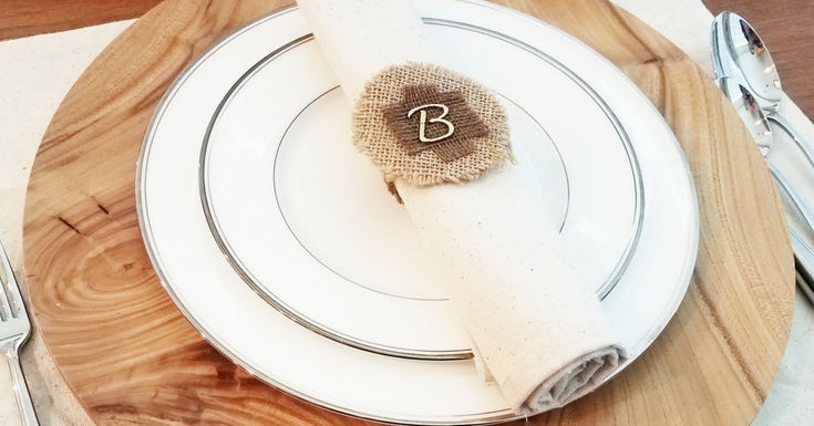 Erin Reed Makes: How to Make Burlap Monogrammed Napkin rings